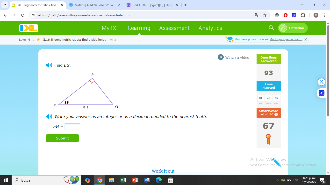 Find EG. ``` ``` Write your answer as an | StudyX