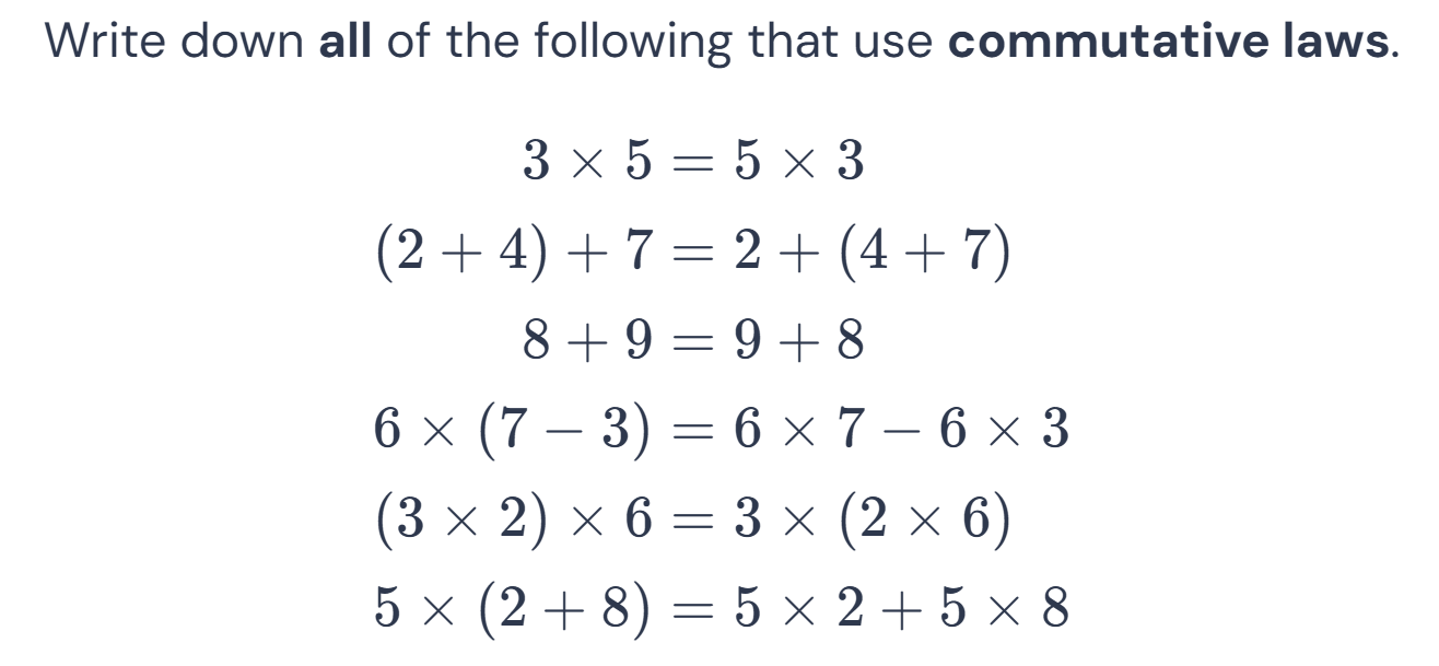 Write down all of the following that use | StudyX