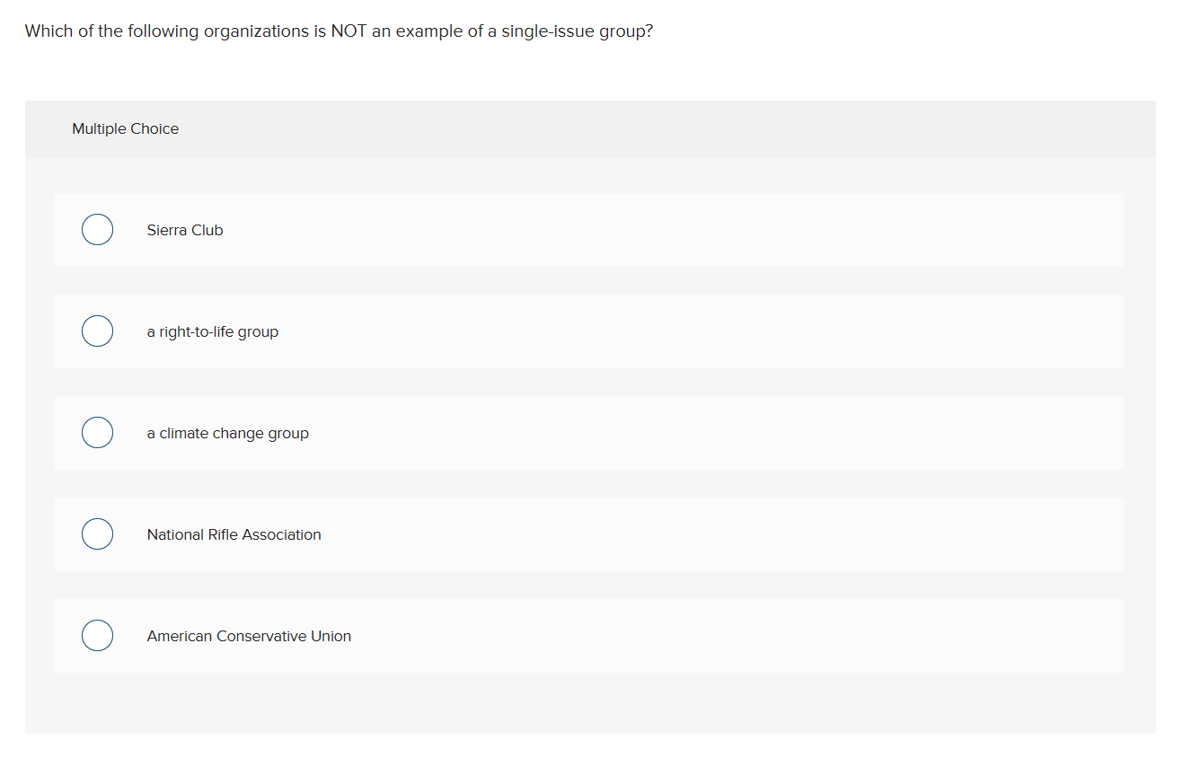 Which of the following organizations is NOT | StudyX