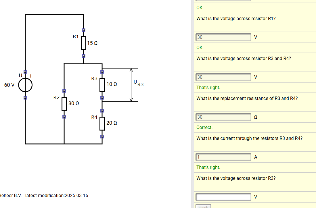 What is the voltage across resistor R1? | StudyX