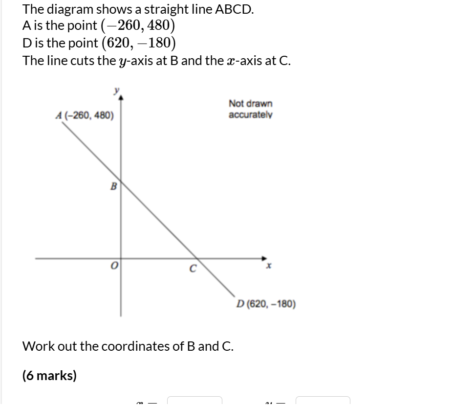 The diagram shows a straight line ABCD. A | StudyX