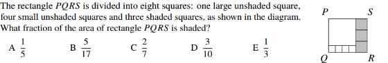 The rectangle $PQRS$ is divided into eight