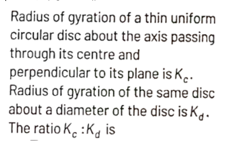 Radius of gyration of a thin uniform | StudyX