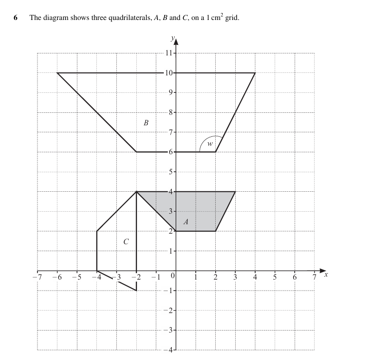 The diagram shows three quadrilaterals, A, B | StudyX