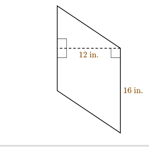 The image shows a shape with a height of 12 | StudyX