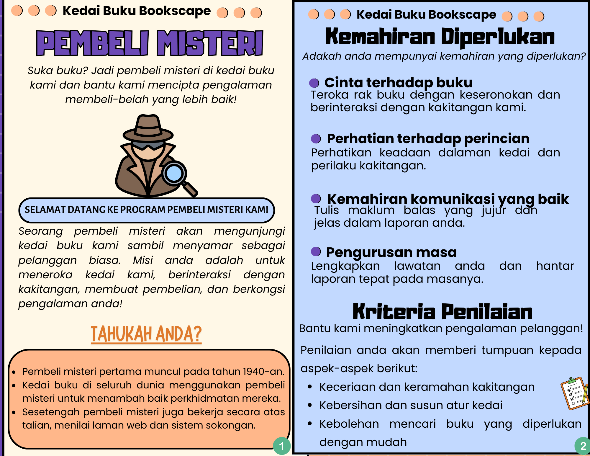 Kedai Buku Bookscape PEMBELI MISTERI Suka | StudyX