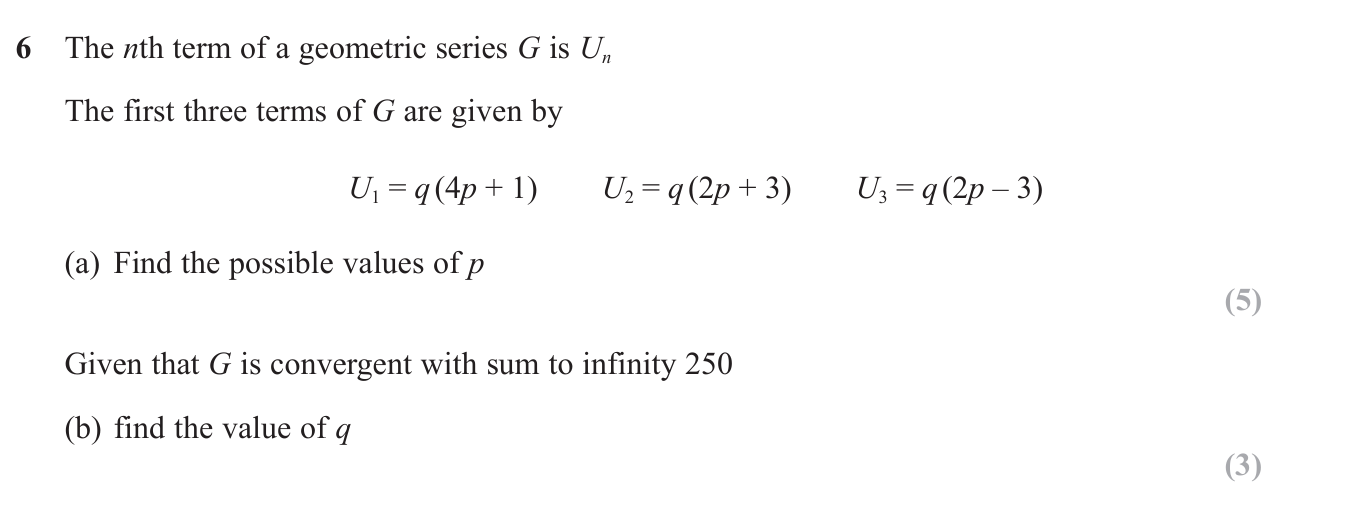 6 The $n$th term of a geometric series $G$ | StudyX