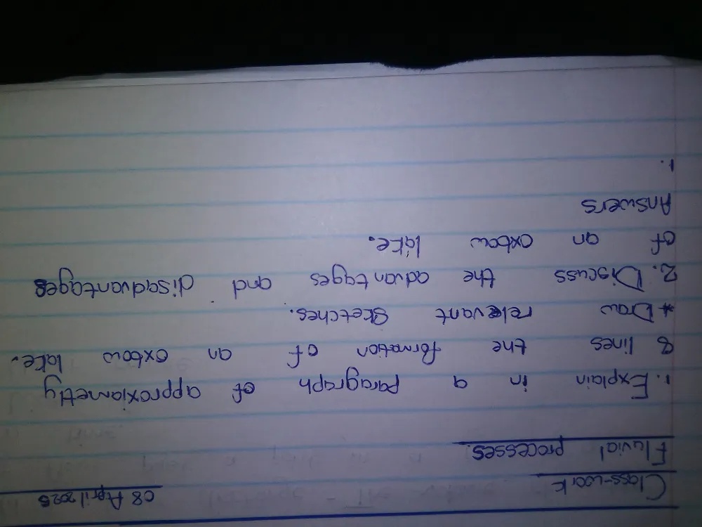 1. Explain in a paragraph the formation of | StudyX