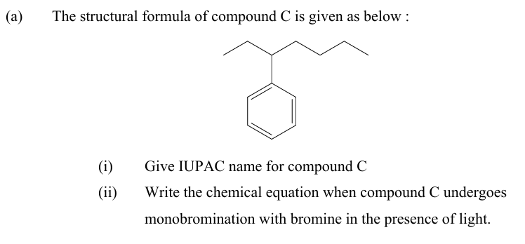 (a) The structural formula of compound C is | StudyX