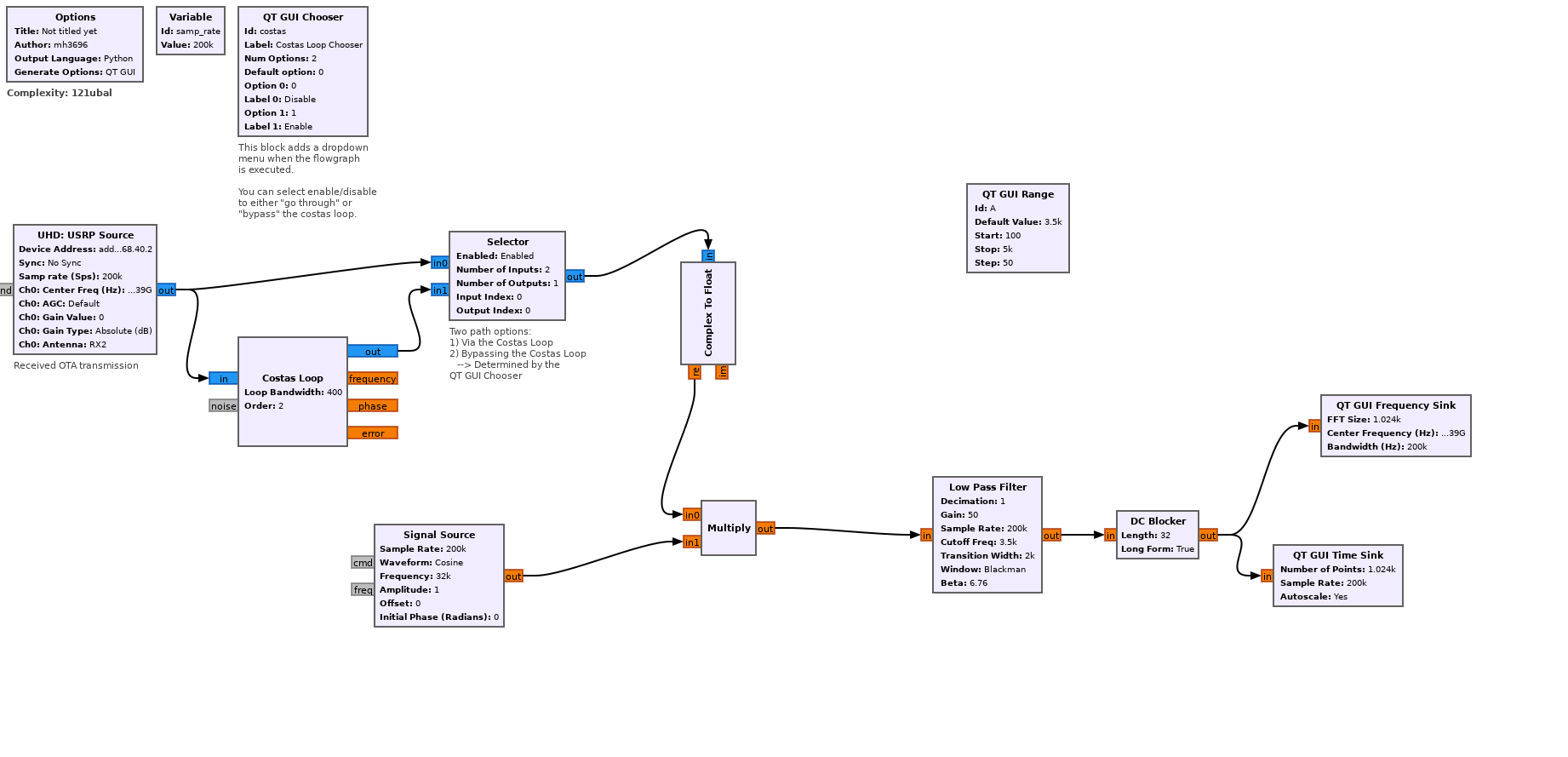 What settings for the gui chooser and costas | StudyX