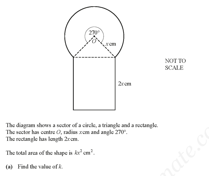 The diagram shows a sector of a circle, a | StudyX
