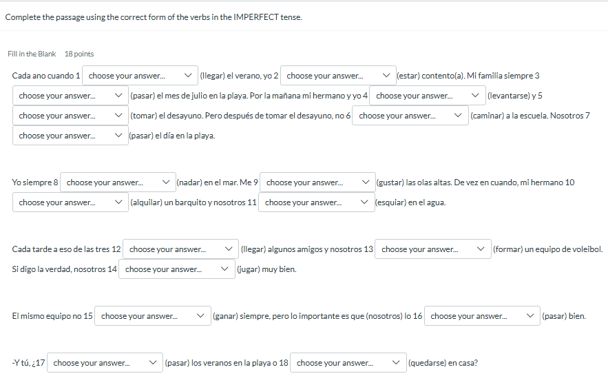 Complete the passage using the correct form | StudyX