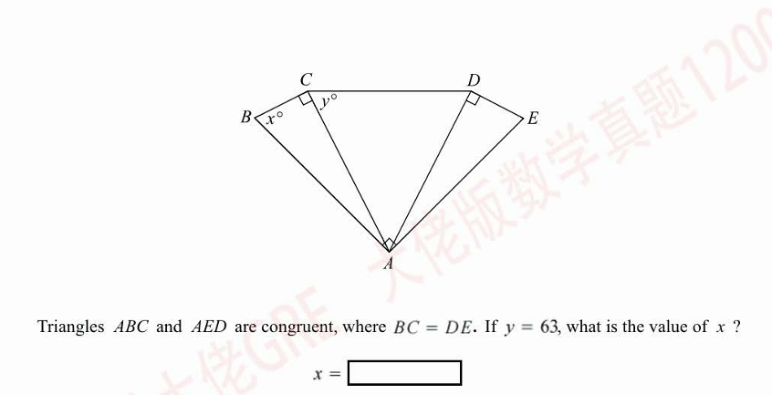 Triangles $ABC$ and $AED$ are congruent, | StudyX