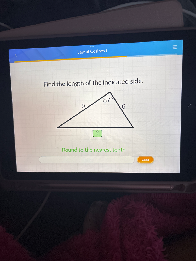 Find the length of the indicated side. ``` | StudyX