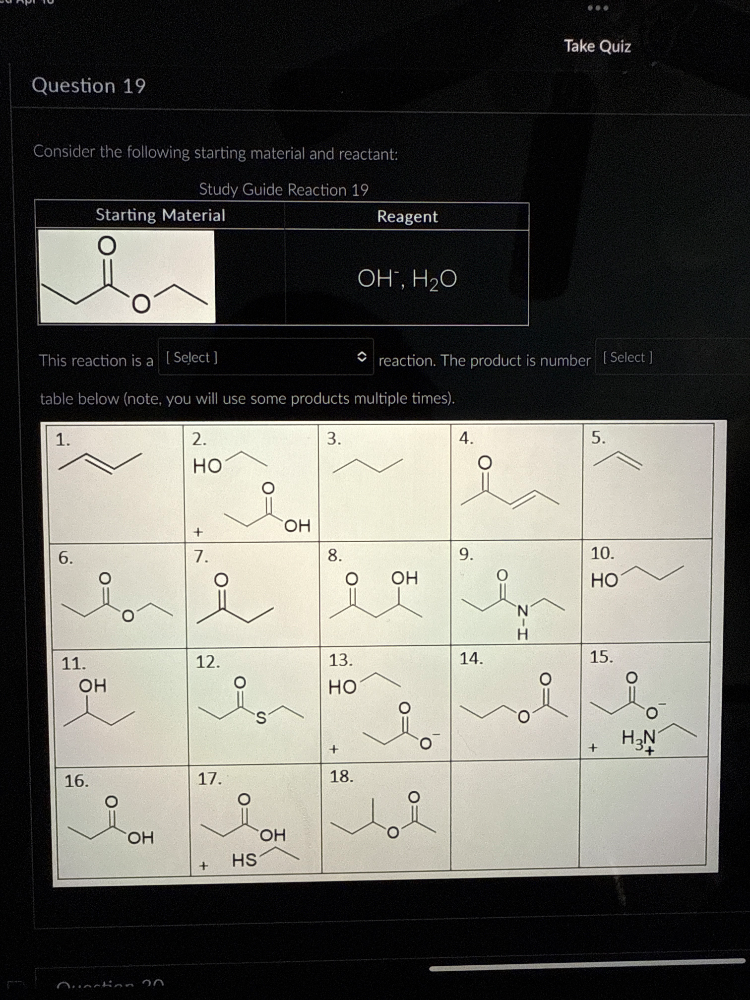 Take Quiz Question 19 Consider the | StudyX