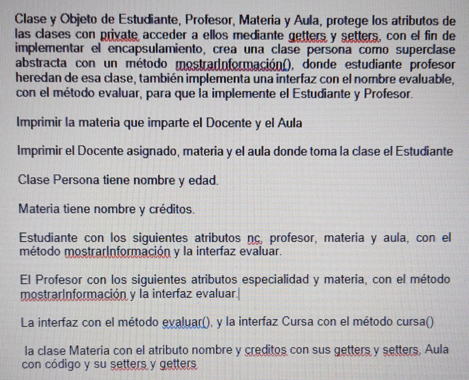 Clase y Objeto de Estudiante, Profesor, | StudyX