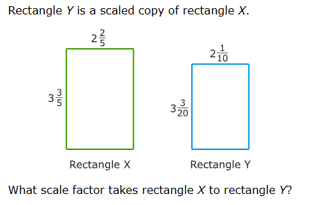 Rectangle Y is a scaled copy of rectangle X. | StudyX