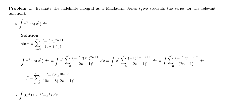 Problem 1: Evaluate the indefinite integral | StudyX