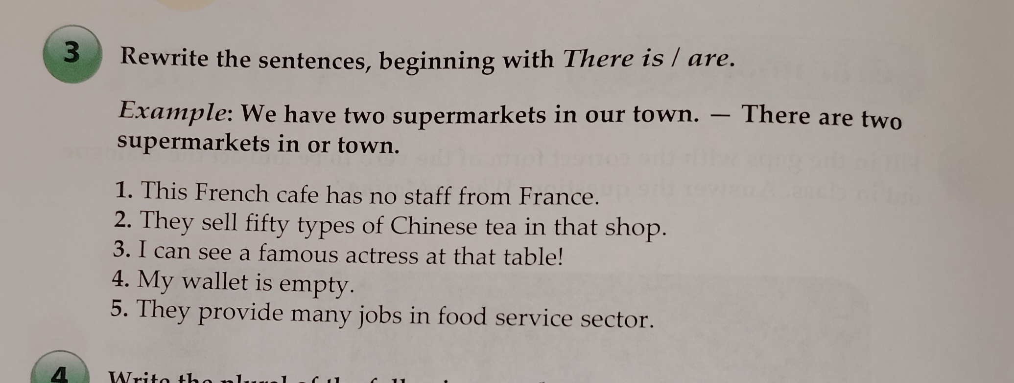 Rewrite the sentences, beginning with There | StudyX