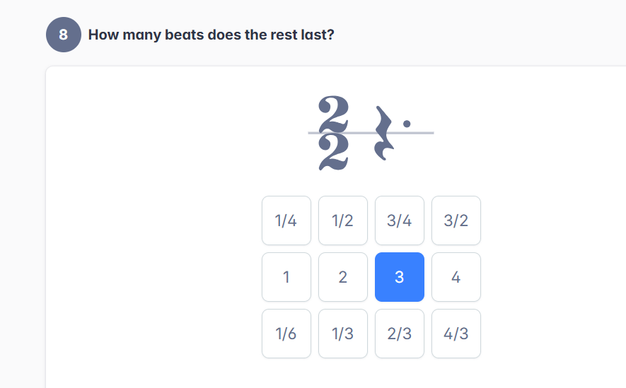 How many beats does the rest last? 2/2 rest | StudyX