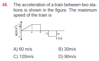 The acceleration of a train between two | StudyX