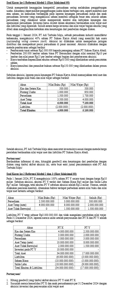 Soal Kasus ke-1 Referensi Modul 1 (Skor | StudyX