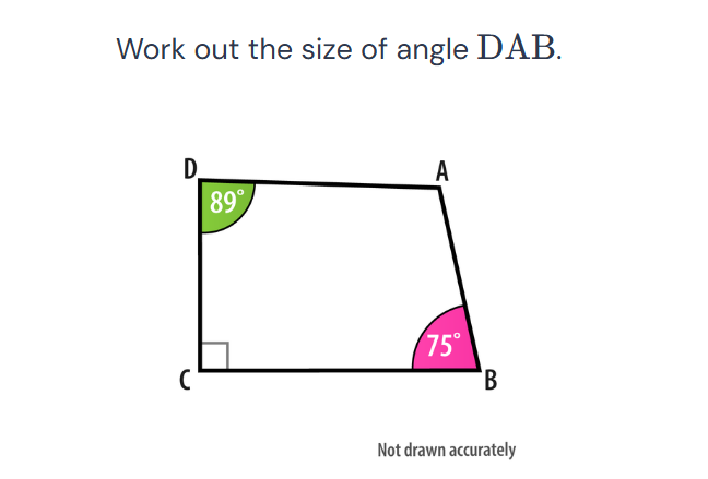 Work out the size of angle DAB. In the | StudyX