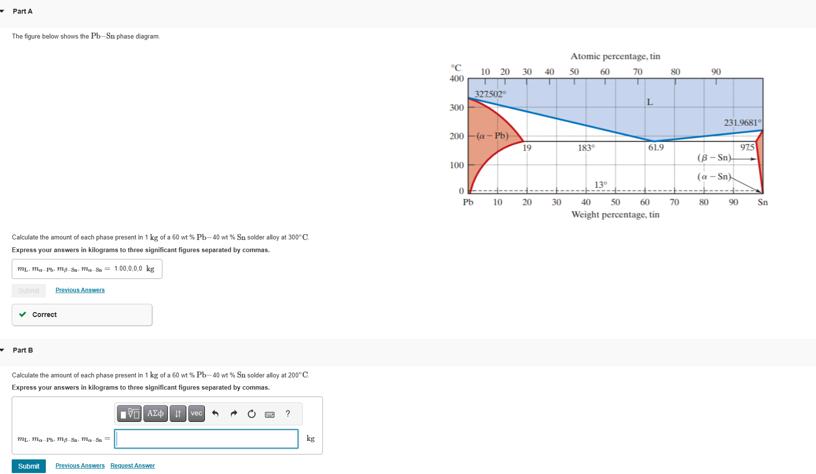 The figure below shows the Pb-Sn phase | StudyX