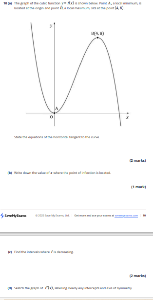 (a) The graph of the cubic function $y = | StudyX