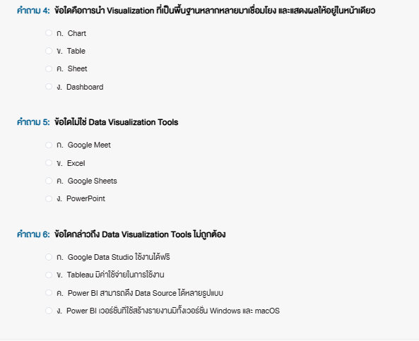 คำถาม 4: ข้อใดคือการนำ Visualization | StudyX