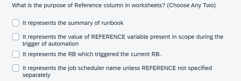 What is the purpose of Reference column in | StudyX