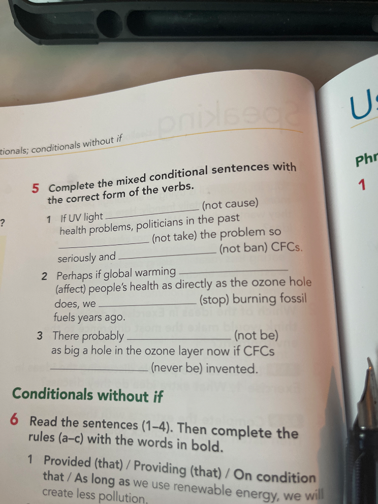 5 Complete the mixed conditional sentences | StudyX