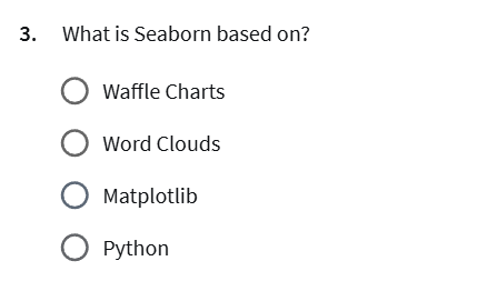 3. What is Seaborn based on? Waffle Charts | StudyX