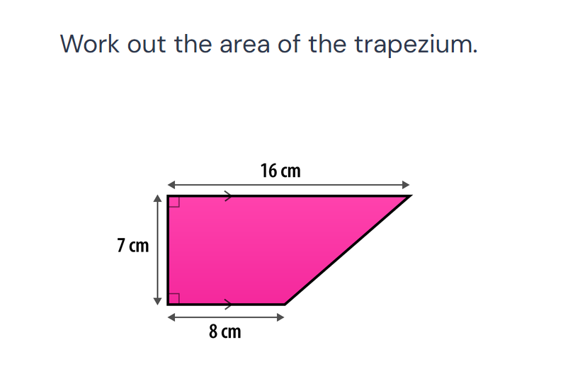 Work out the area of the trapezium. The | StudyX