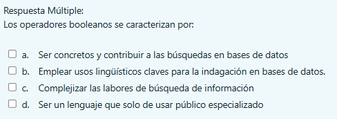 Respuesta Múltiple: Los operadores booleanos | StudyX