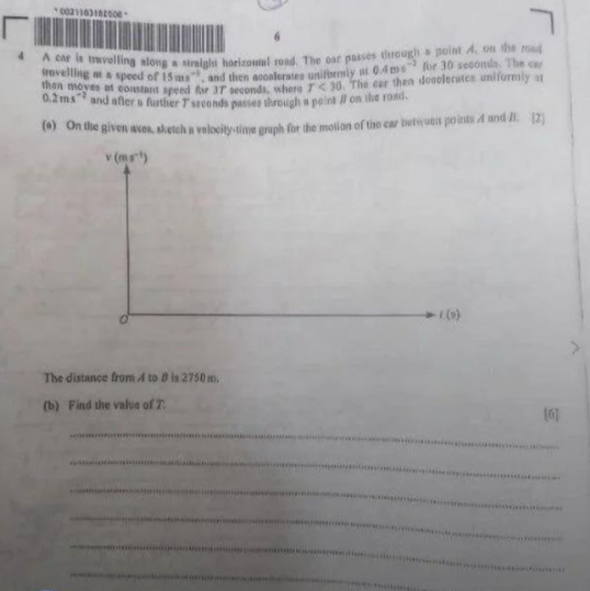 A car is travelling along a straight | StudyX