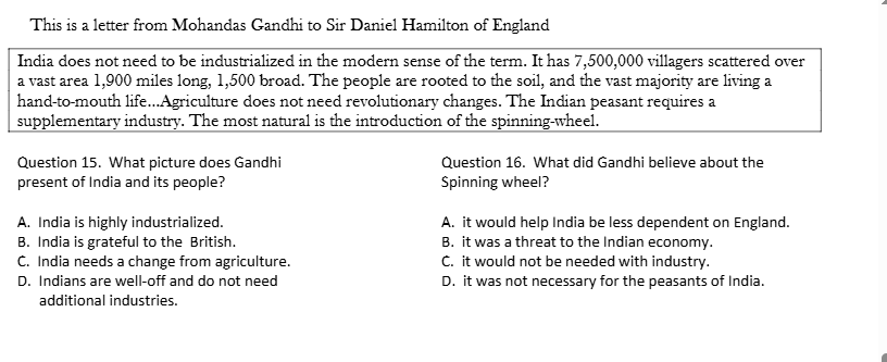 This is a letter from Mohandas Gandhi to Sir | StudyX