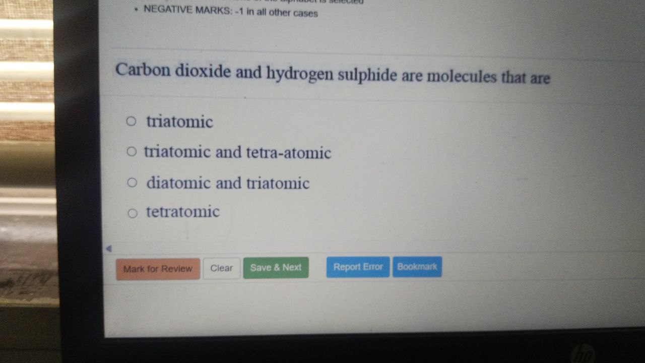 Carbon dioxide and hydrogen sulphide are | StudyX