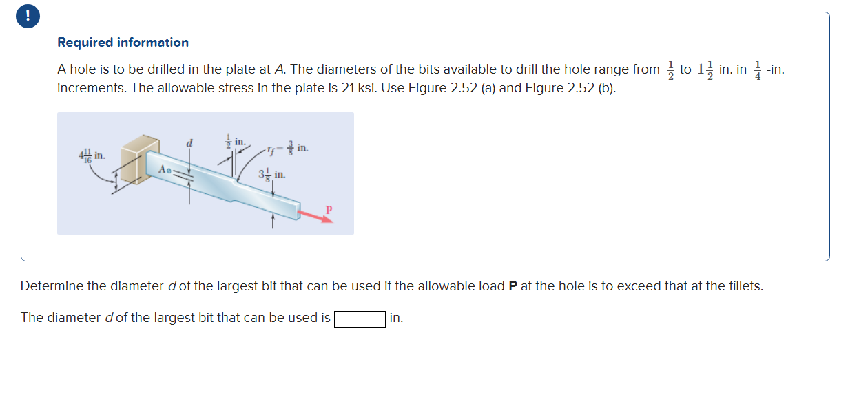 A hole is to be drilled in the plate at A.