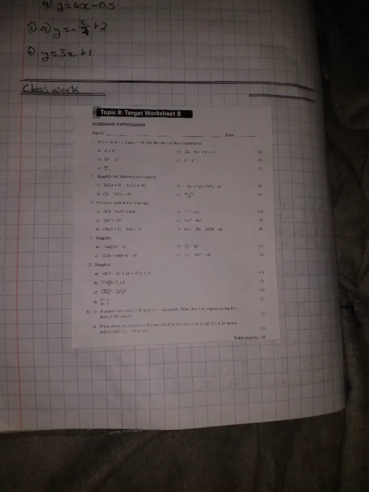 1. If a=-1, b=-3 and c=-4, find the value | StudyX