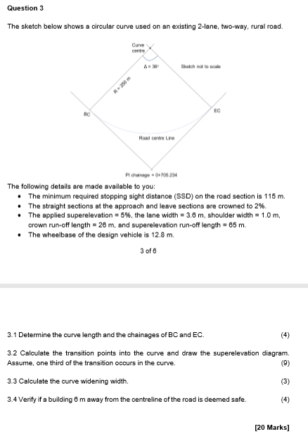 Question 3 The sketch below shows a | StudyX
