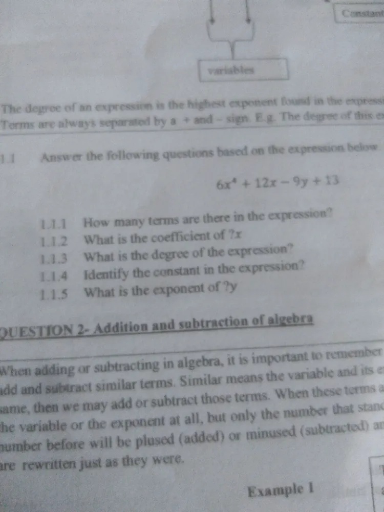 Answer the following questions based on the | StudyX