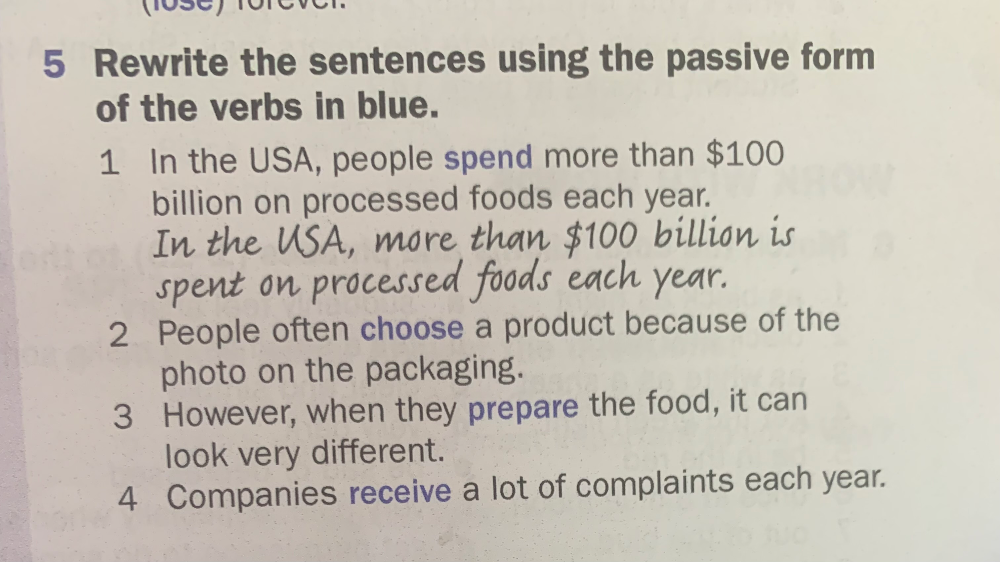5 Rewrite the sentences using the passive | StudyX