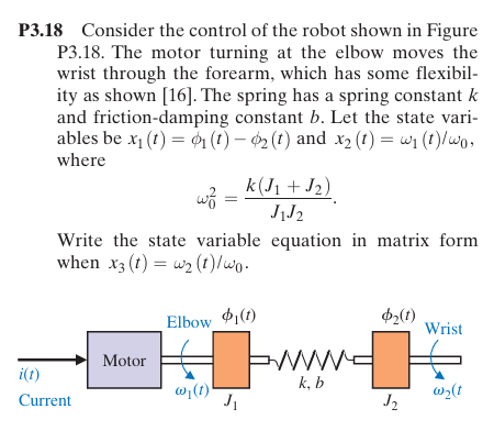 P3.18 Consider the control of the robot | StudyX