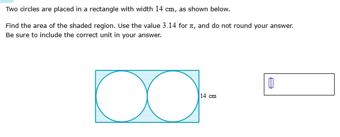 Two circles are placed in a rectangle with | StudyX