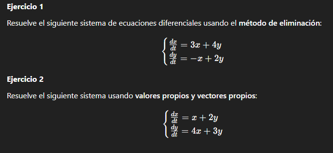 Ejercicio 1 Resuelve el siguiente sistema de | StudyX