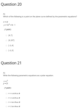 Question 20 A) Which of the following is a | StudyX