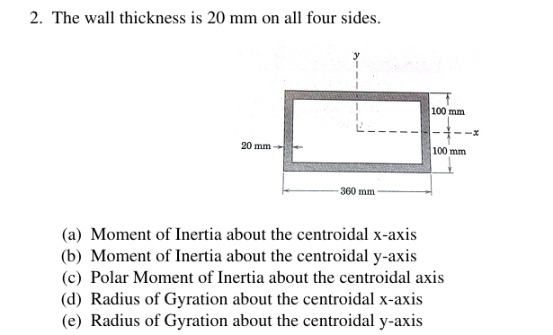2. The wall thickness is 20 mm on all four | StudyX