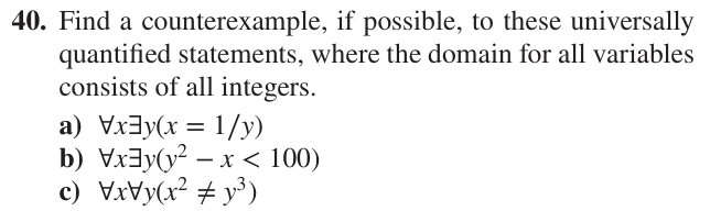 40. Find a counterexample, if possible, to | StudyX