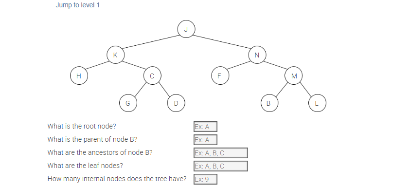 What is the root node? Ex: A What is the | StudyX